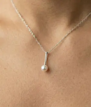 The Pearl Source 14k Gold Freshwater Pearl Emmanuelle Pendant