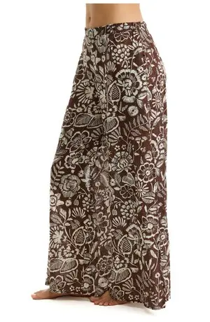 GOTTEX Garden Mist Linen Beach Pant Cover-up - Brown