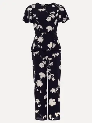 PHASE EIGHT Petite Jolie Cropped Wide-leg Jumpsuit
