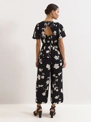 PHASE EIGHT Petite Jolie Cropped Wide-leg Jumpsuit