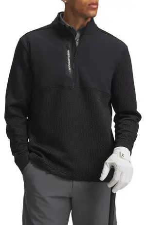 Under Armour Drive Pro Hybrid Half Zip Pullover - Black//white
