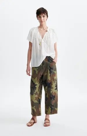 Vanessa Bruno Halisson Gathered Tie-neck Blouse - Ecru