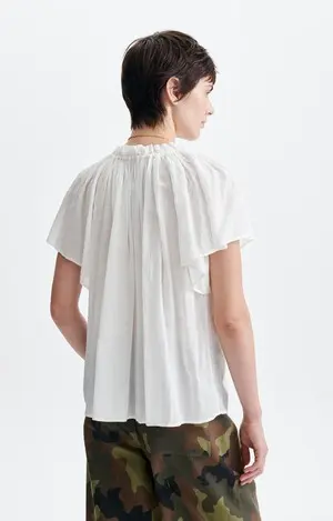 Vanessa Bruno Halisson Gathered Tie-neck Blouse - Ecru