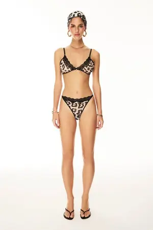 HOUSE OF SILK Vilma Leopard Tulle Bra