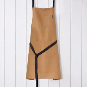 Solino Home Everyday Linen Apron Brown/black