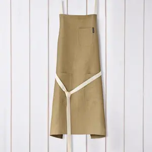 Solino Home Everyday Linen Apron Kelp/ivory