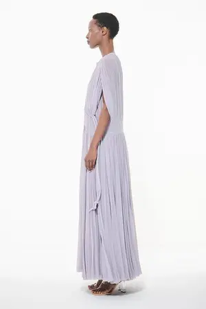 LEEM Pleated Marked Waist Dress