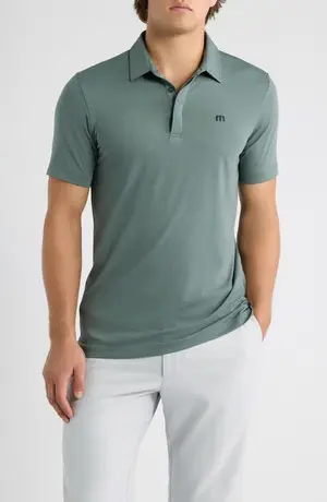 Travis Mathew Heater Performance Jersey Polo - Balsam Green