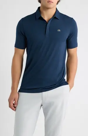 Travis Mathew Heater Performance Jersey Polo - Total Eclipse