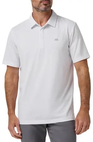 Travis Mathew Heater Performance Jersey Polo - White