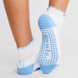 SOULS. Souls Butterfly Print Grip Socks - White