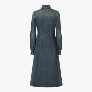 Fendi Midi Shirt Dress In Bananatex® Denim