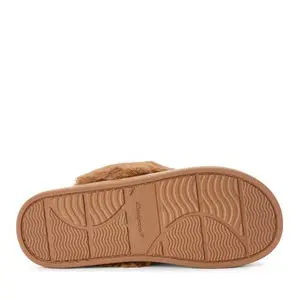 DEARFOAMS Embroidered Cozy Scuff Slipper - Desert