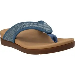 REVITALIGN Shoreline Raffia Flip Flop Blue