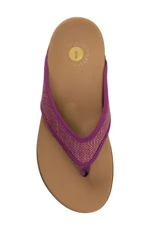 REVITALIGN Shoreline Raffia Flip Flop - Heather Rose