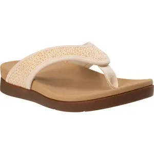 REVITALIGN Shoreline Raffia Flip Flop Tan