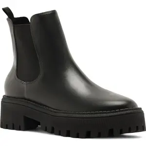 AREZZO Annie Lug Sole Chelsea Boot Black