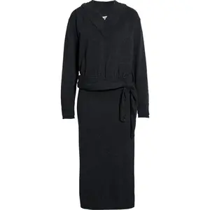 Staud Norman Tie Waist Long Sleeve Sweater Dress