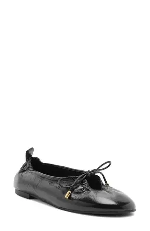 AREZZO Shae Ballet Flat With Bow Detailing - Black