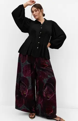 City Chic Piper Puff Shoulder Shirt