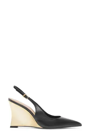 AREZZO Rowen Slingback Wedge Pump - Black