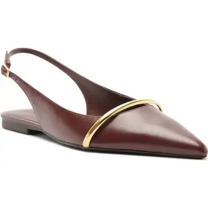 AREZZO Margaret Slingback Pointed Toe Flat - Fresh Ruby