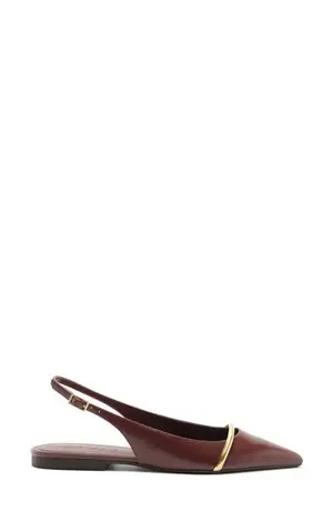 AREZZO Margaret Slingback Pointed Toe Flat - Fresh Ruby