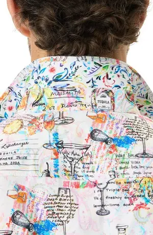 Robert Graham Sauced Printed Knit Shirt