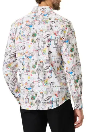 Robert Graham Sauced Printed Knit Shirt