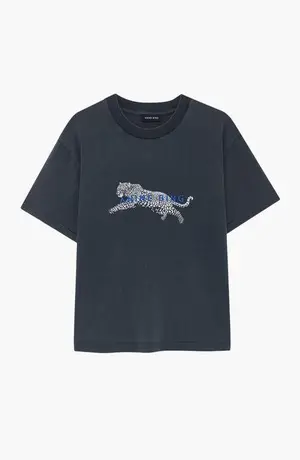 ANINE BING Cade Leopard Tee