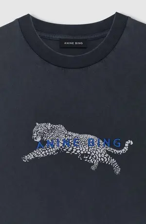 ANINE BING Cade Leopard Tee