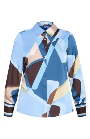 City Chic Amaya Print Shirt