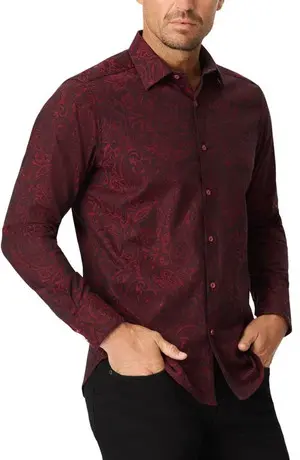 Robert Graham Hudson Paisley Stretch Cotton Button-up Shirt