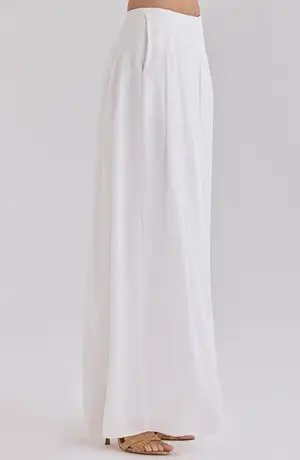 House Of Cb Alina Pleated Wide Leg Pants