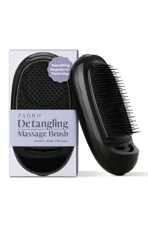 ZADRO Detangling Massage Brush With Negative Ion Technology - Black