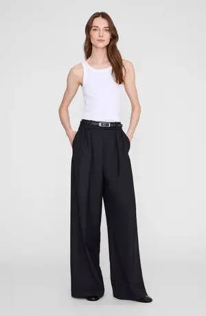 ANINE BING Elly Leather Stud Belt