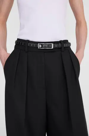 ANINE BING Elly Leather Stud Belt