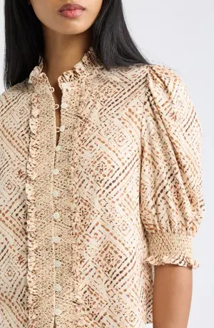 Love The Label Zinny Print Cotton Top