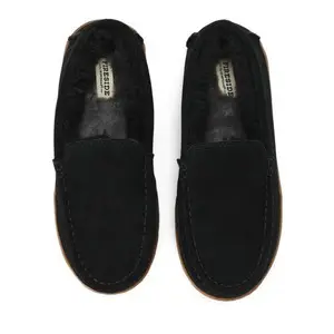 DEARFOAMS Fireside Melbourne Water Repellent Rugged Loafer - Black