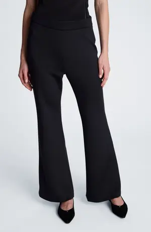KENNETH COLE High Waist Flare Pants - Black