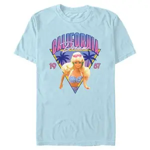 BARBIE California Dream Doll Badge Short Sleeve Graphic T-shirt - Chambray