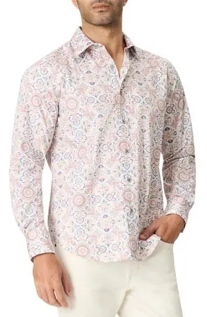 Robert Graham Fairview Stretch Cotton Button Up Shirt - Multi