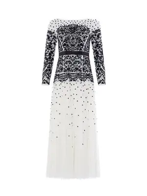 NEEDLE & THREAD Gilded Lace Long Sleeve Maxi Gown