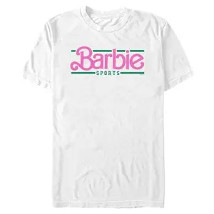 BARBIE Classic Sports Logo Short Sleeve Graphic T-shirt - White