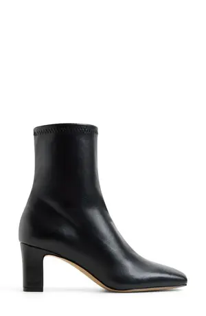 Aldo Kayia Faux Leather Ankle Bootie With Block Heel - Black