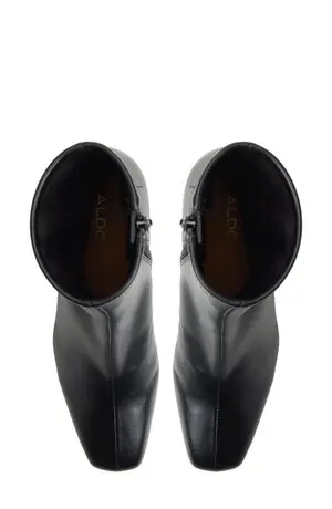 Aldo Kayia Faux Leather Ankle Bootie With Block Heel - Black