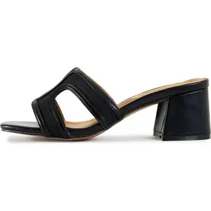V.GAN LONDON Bok Slip On Heeled Sandals - Black