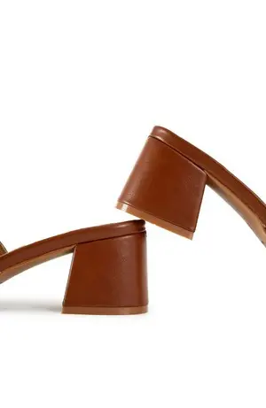 V.GAN LONDON Bok Slip On Heeled Sandals - Brown