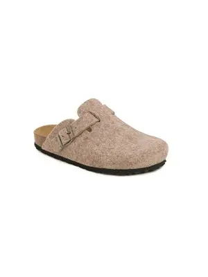 CELTIC & CO. Felt Flatform Clogs - Taupe