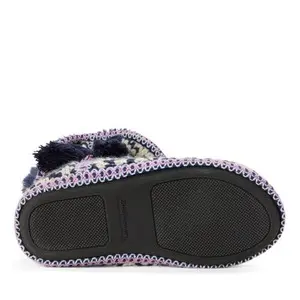 DEARFOAMS Becky Knit Bootie Slippers - Peacoat